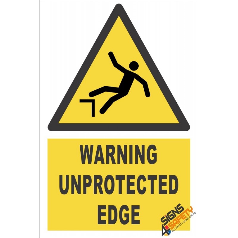 Nosa / SABS Unprotected Edge Warning Sign, Farm Signs South Africa