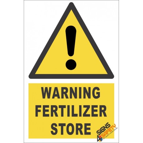 Nosa / SABS Fertilizer Store Warning Sign, Farm Signs South Africa