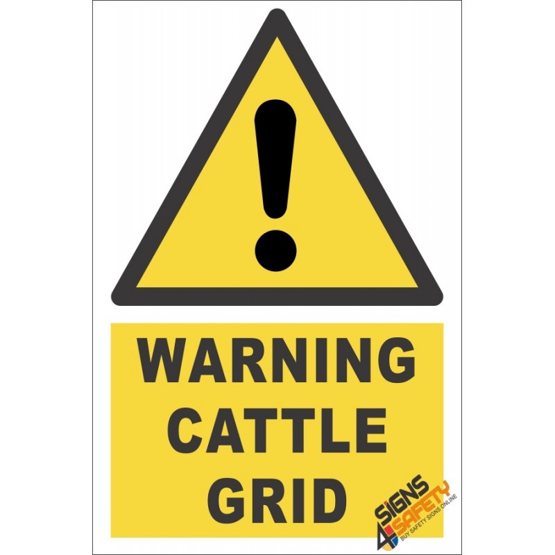 Nosa / SABS Cattle Grid Warning Sign, Farm Signs South Africa