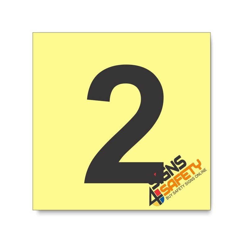 Floor Number 2, Photoluminescent, (Glow in the Dark) Sign, SABS ...