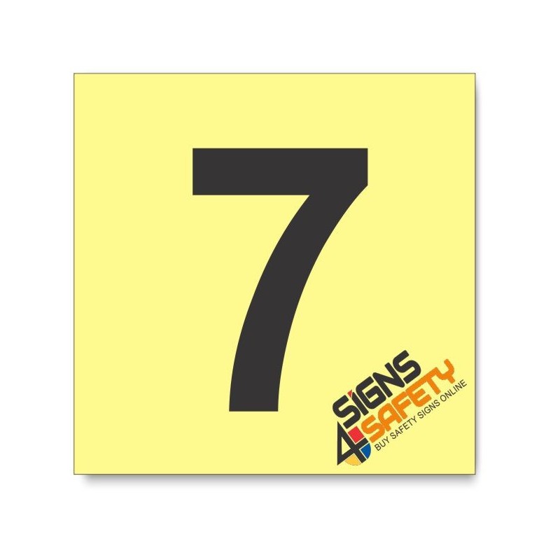 Floor Number 7, Photoluminescent, (Glow in the Dark) Sign, SABS ...