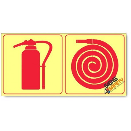 Fire Extingisher Sign And Hose Horizontal FIRE EXTINGUISHER Sign