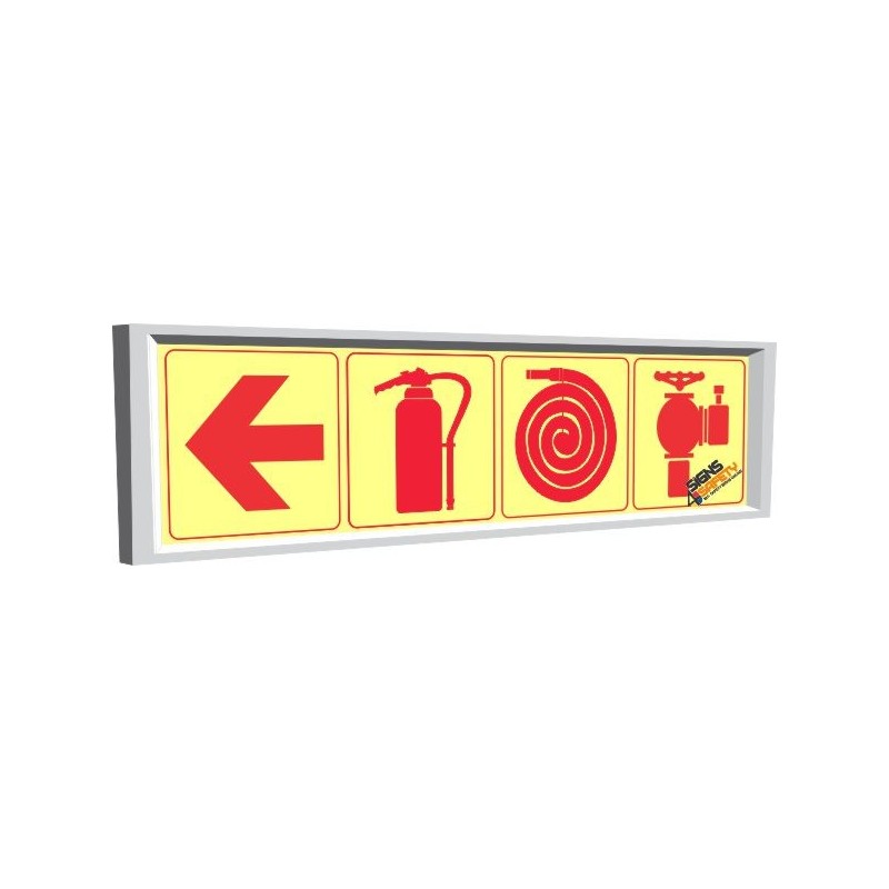 Fire Hydrant/Extinguisher/Hose/Arrow Left, Photoluminescent, (Glow in ...
