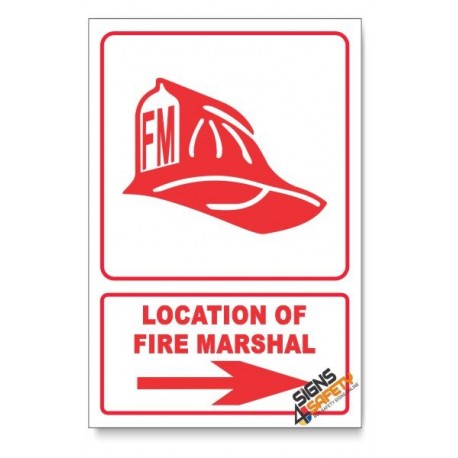 Nosa / SABS Fire Marshal, Arrow Right, Descriptive Safety Sign (FB10/D2 ...