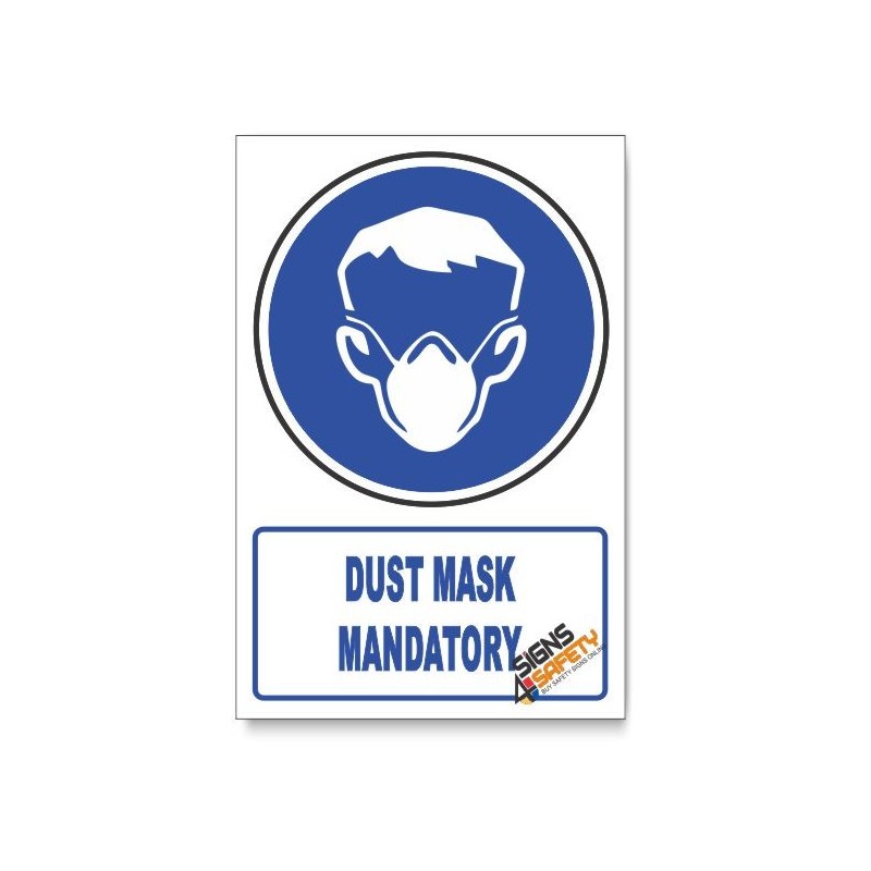 Nosa / SABS (MV12B/D1) Dust Mask Mandatory, Descriptive Safety Sign ...