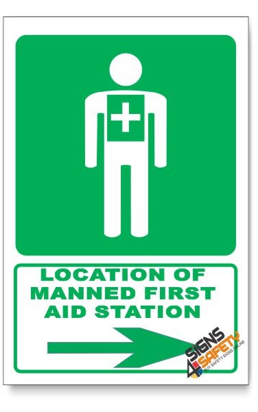First Aid Station Sign French OSHA “Safety First First Aid