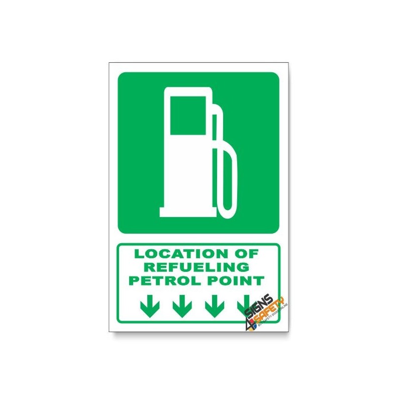 Nosa / SABS (GA9/D1) Refeuling / Petrol Point Sign, Arrow Down ...