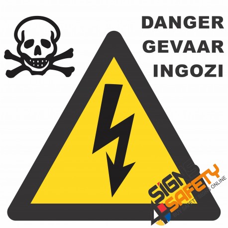 Nosa / SABS (E3) Electrical Shock Danger Sign