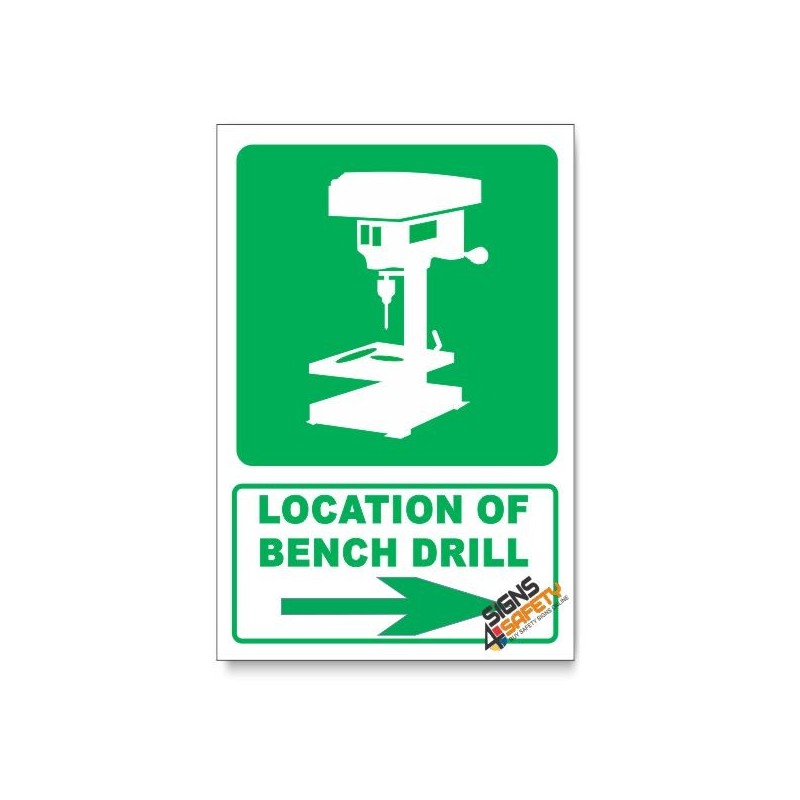 Nosa / SABS (IN2/D2) Bench Drill Sign, Arrow Right, Descriptive Safety ...