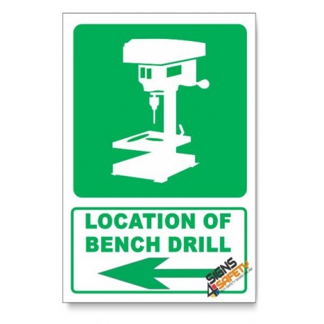 Nosa / SABS (IN2/D3) Bench Drill Sign, Arrow Left, Descriptive Safety ...