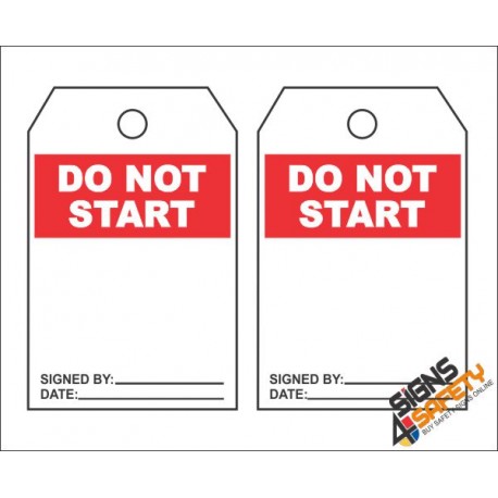 (MST16) Do Not Start Safety Tag (10 Tags / Pack)