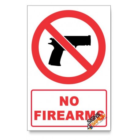 Nosa / SABS No Firearms Prohibited Descriptive Safety Sign (PV19/D1 ...