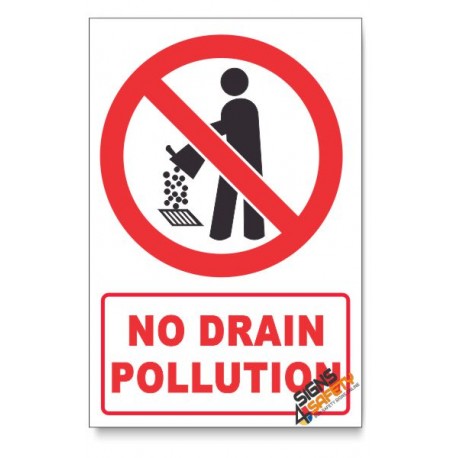 Nosa / SABS No Drain Pollution Prohibited Descriptive Safety Sign (PV28 ...