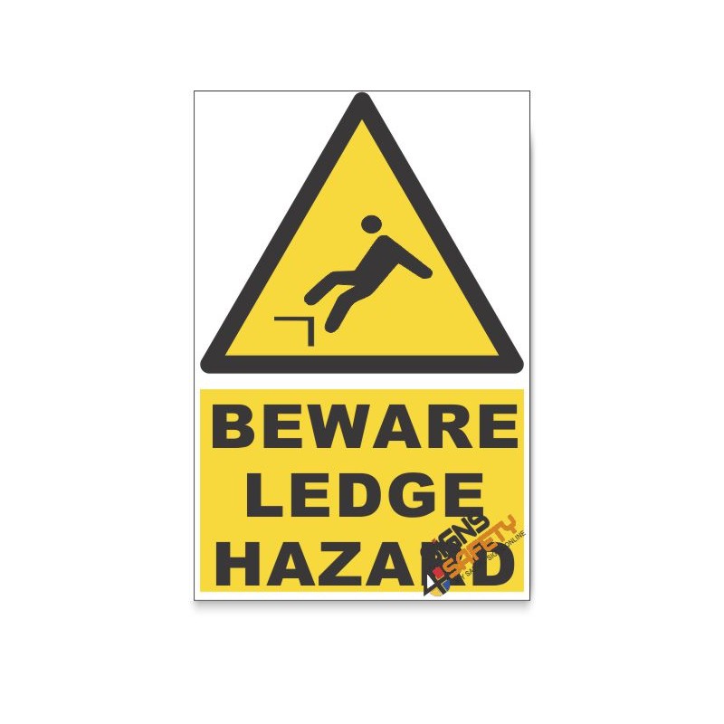 Nosa / SABS Mind The Ledge, Beware Hazard Descriptive Safety Sign ...