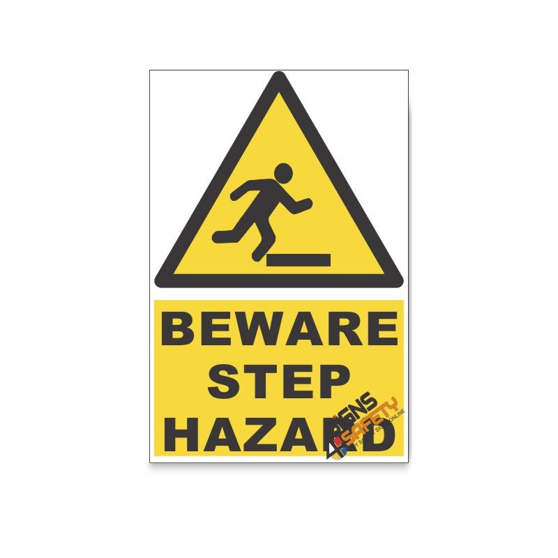 Nosa / SABS Mind The Step, Beware Hazard Descriptive Safety Sign Online ...