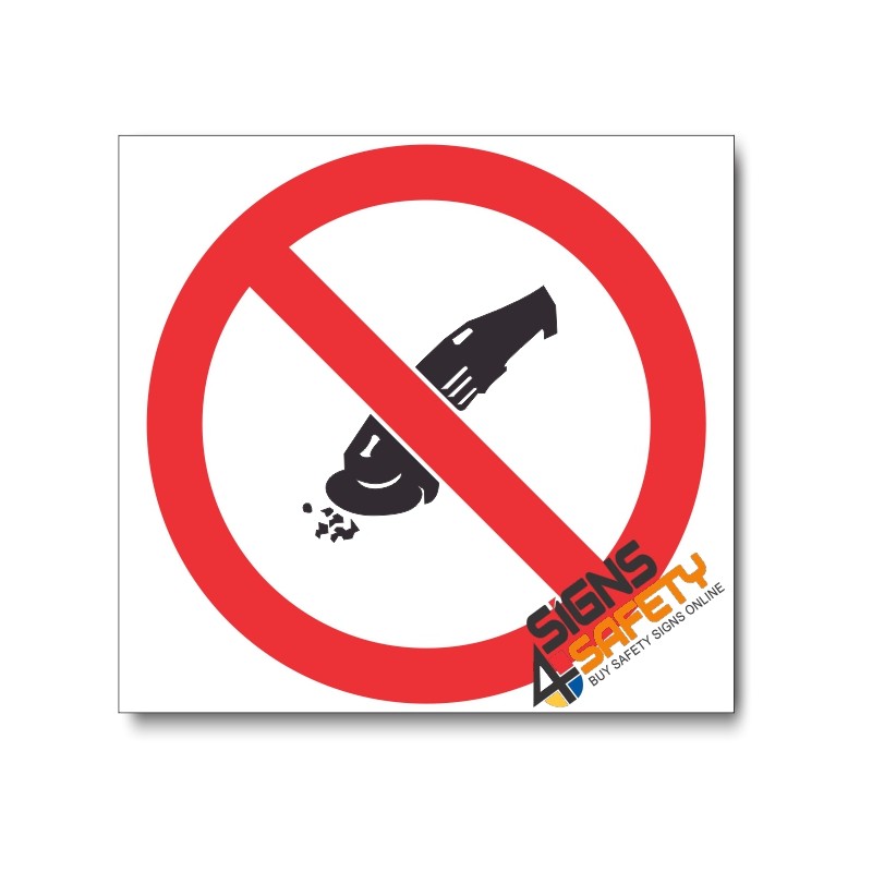 Nosa / SABS (PV33) No Grinding Sign, Prohibitive Safety Signs Online ...