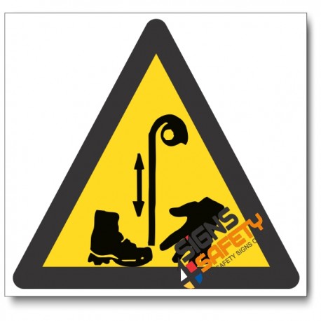Nosa / SABS Industrial Beware Of Pulley Hazard Sign, Hazard Safety ...