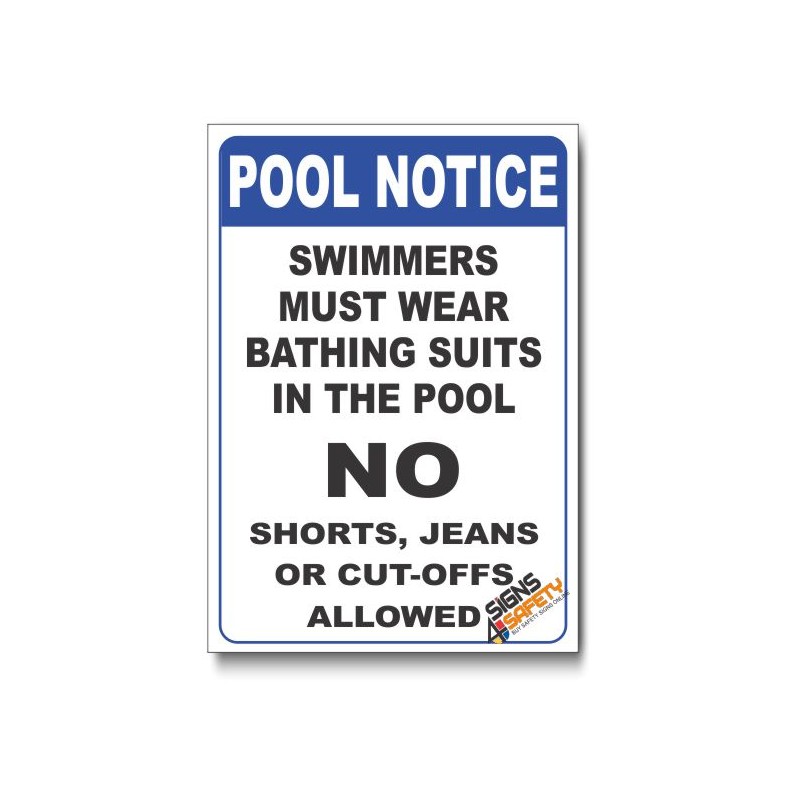 Nosa / SABS Pool Rules Sign, On-line South Africa,