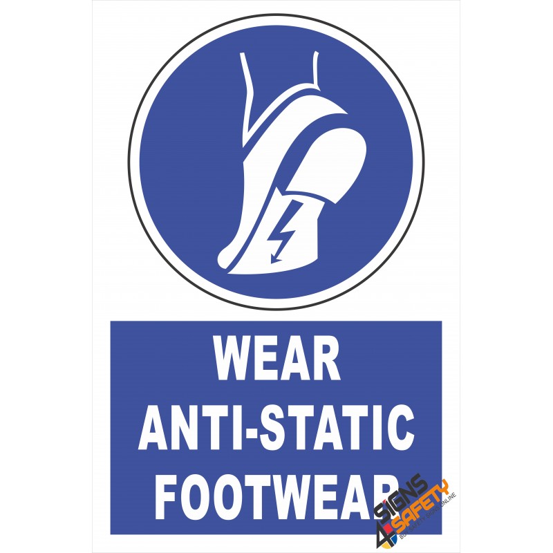 Nosa / SABS (EM7) Mandatory Wear Anti-Static Footwear Electrical Sign