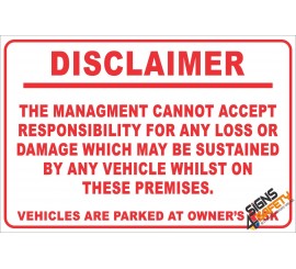 NOSA / SABS Disclaimer Signs / Indemnity Signs South Africa (2 ...