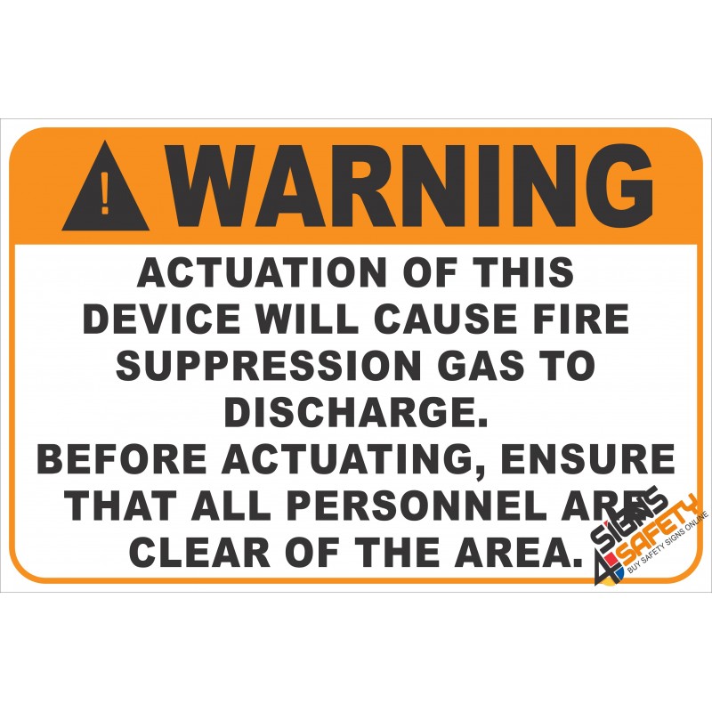 Nosa / SABS (G29) Warning Fire Suppression Safety Sign