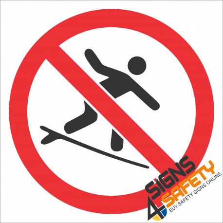 Nosa / SABS (PR33) No Surfing Sign, Prohibitive Safety Signs Online ...