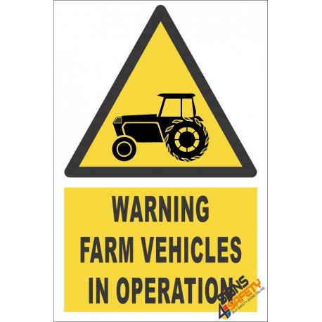 Nosa / SABS Farm Vehicles In Operation Warning Sign, Farm Signs South ...